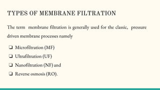 FILTRATION AND TYPES OF FILTRATION . pptx | PPTX