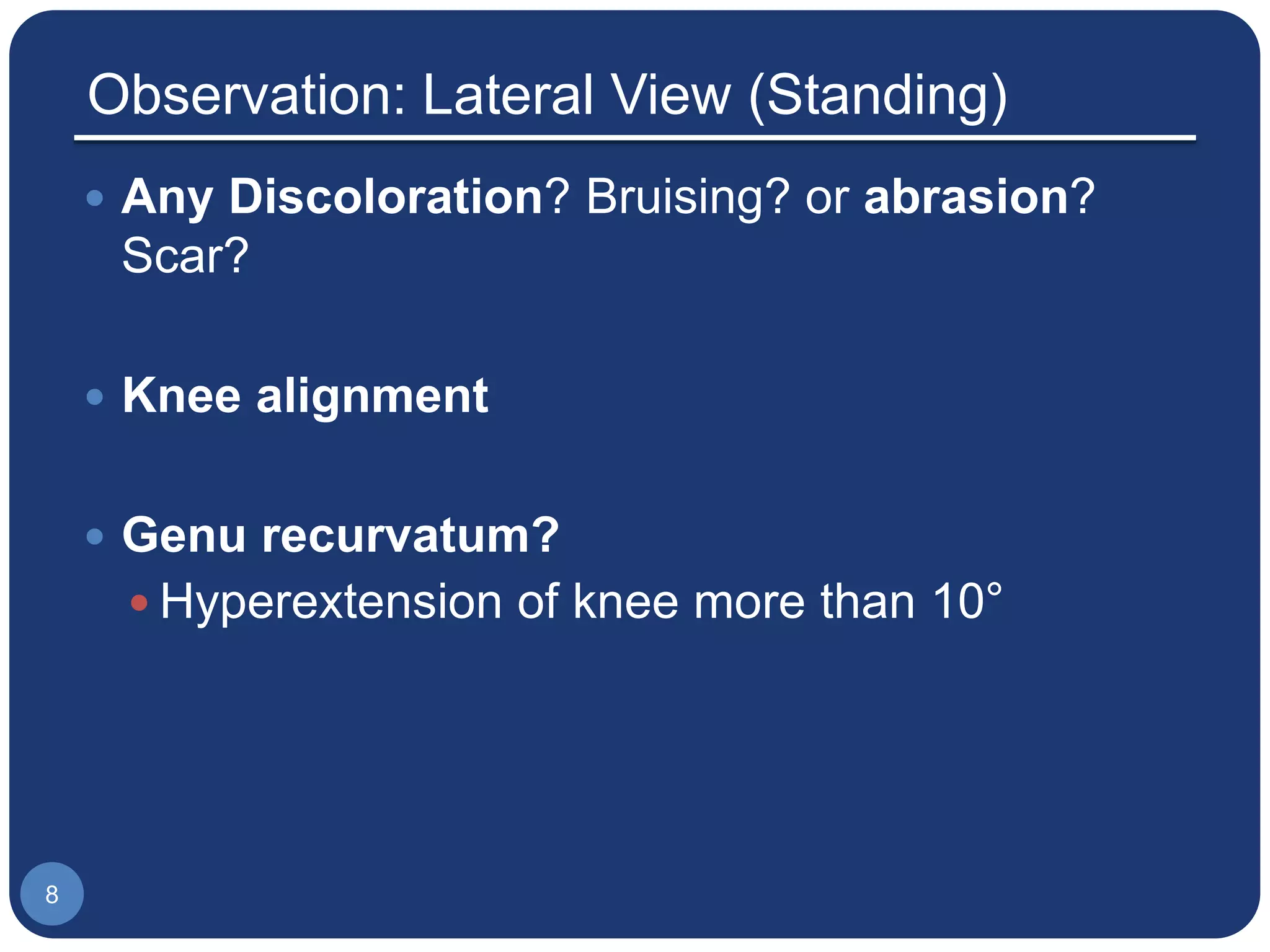5b observation of Knee Joint | PPTX