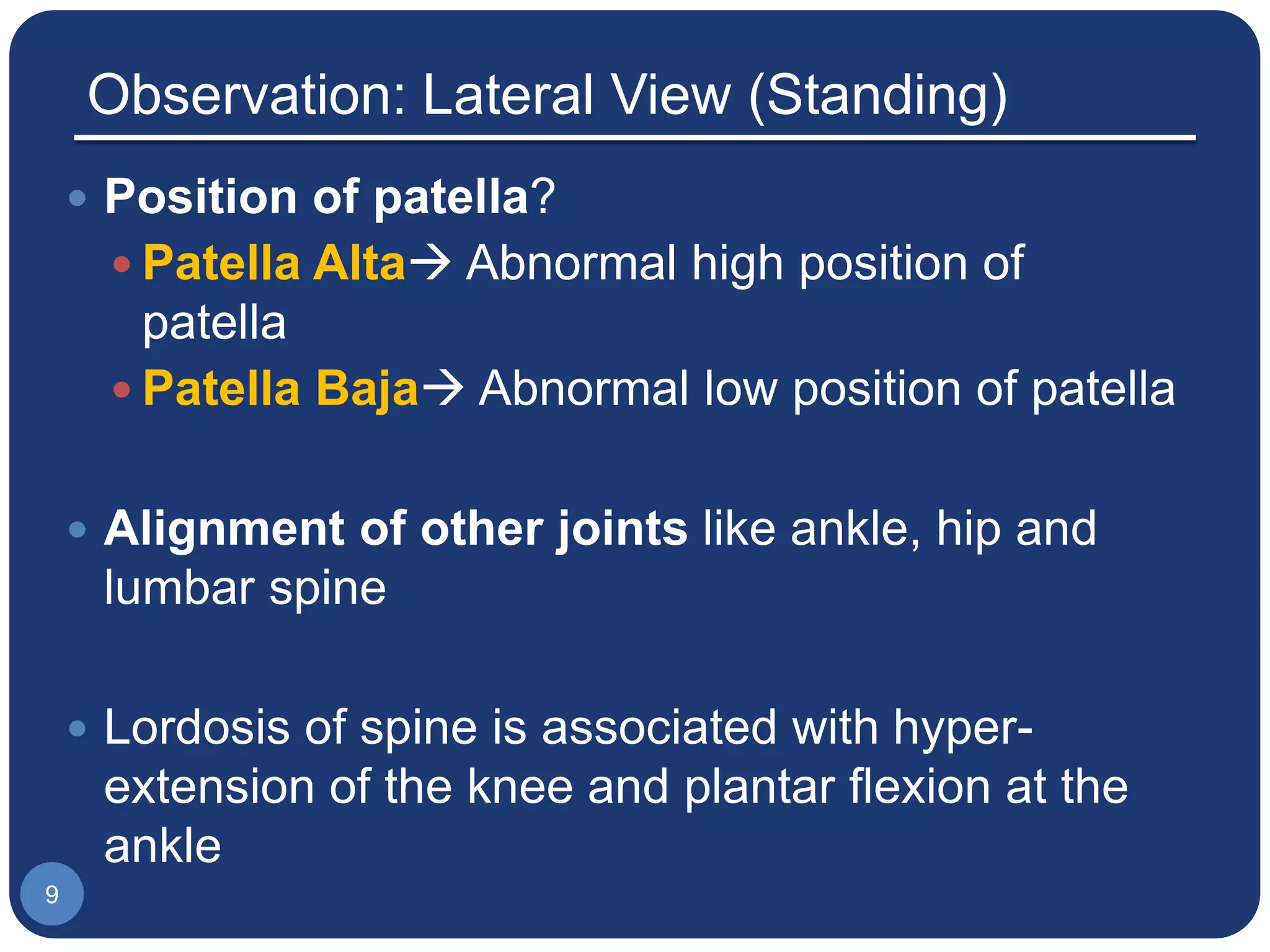 5b observation of Knee Joint | PPTX