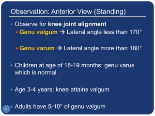 5b observation of Knee Joint | PPT