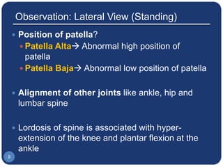 5b observation of Knee Joint | PPT