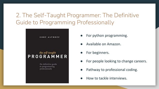 5 books for absolute programming beginners | PPT