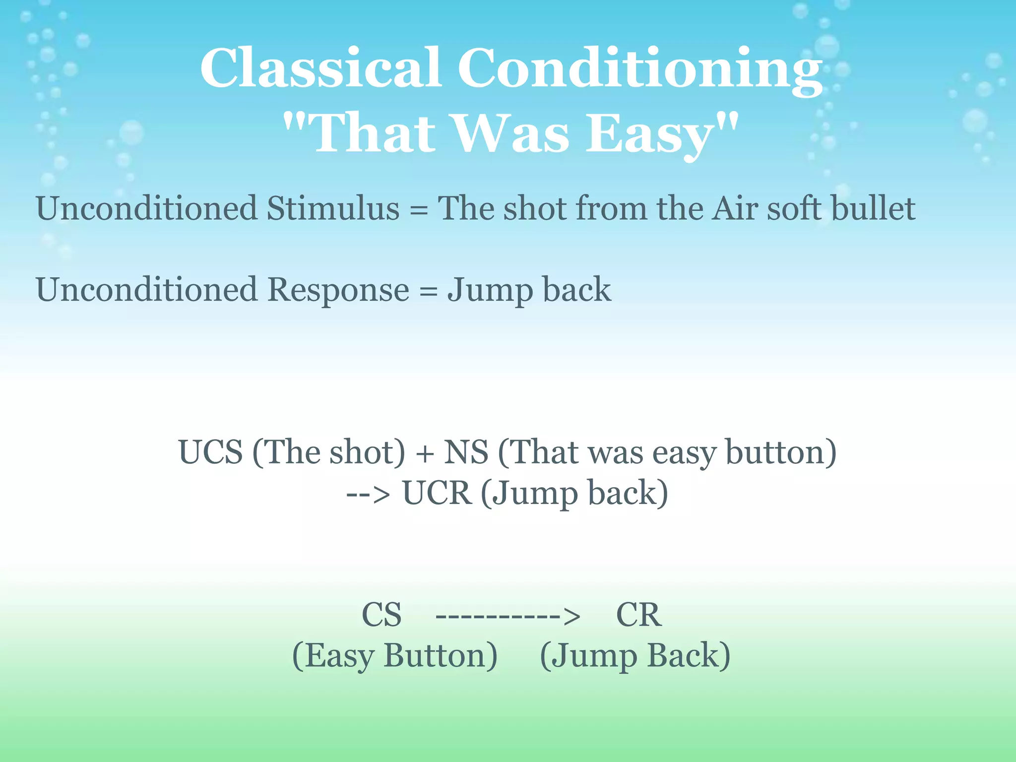 Practical Demos of Conditioning | PPTX