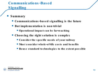 Communications-Based Signalling Strategies | PPT