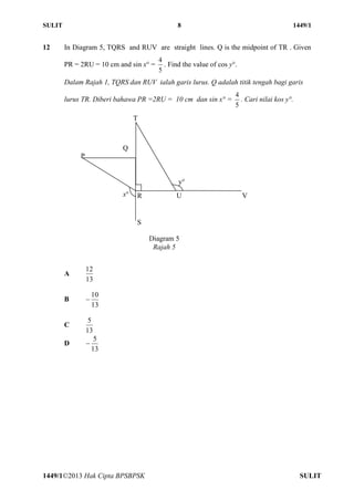 Sbp Trial Spm Sbp 2013 Maths Paper1 Q Pdf