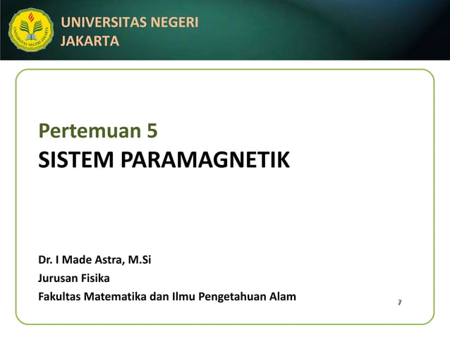 Termodinamika (5) b sistem_paramagnetik | PPT