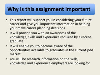5 bus1085 lecture 4 - career report assignment requirements | PPT