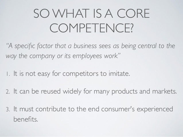 Business for engineers part 5: Core competencies