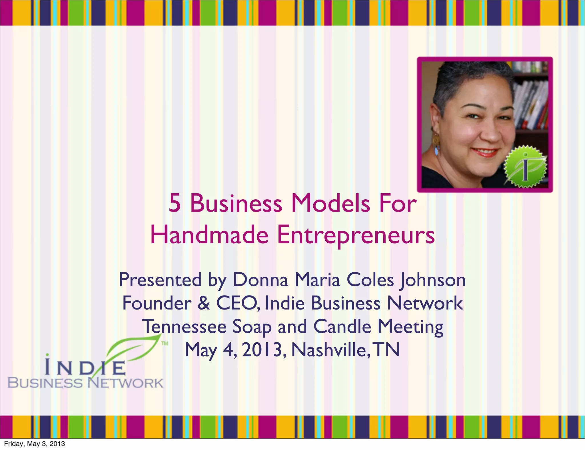 5 Business Models For Handmade Entrepreneurs | PDF | Business ...
