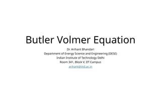 5 Butler Volmer equation derivation notes | PPT