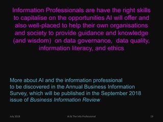 Artificial Intelligence: What is it? Where do information professionals ...