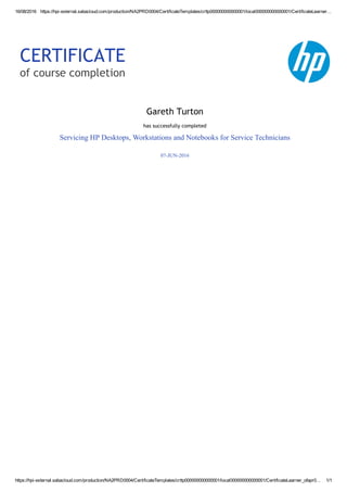 hp certificate | PDF | Computing | Technology & Computing