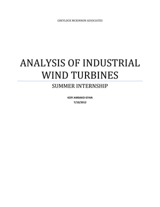 Analysis of Industrial Wind Turbines_Report | PDF