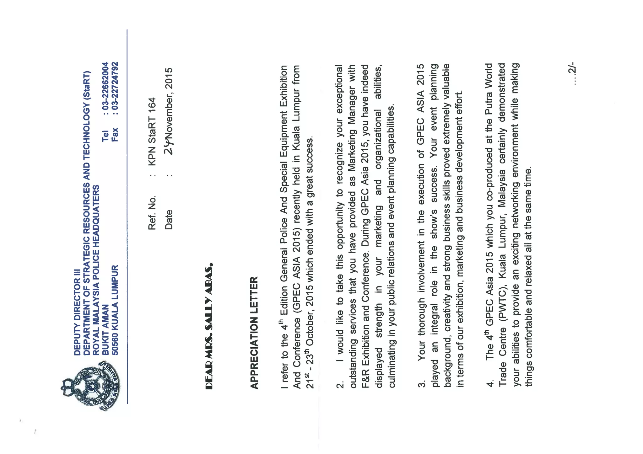 Recommendation Letter- PDRM | PPT