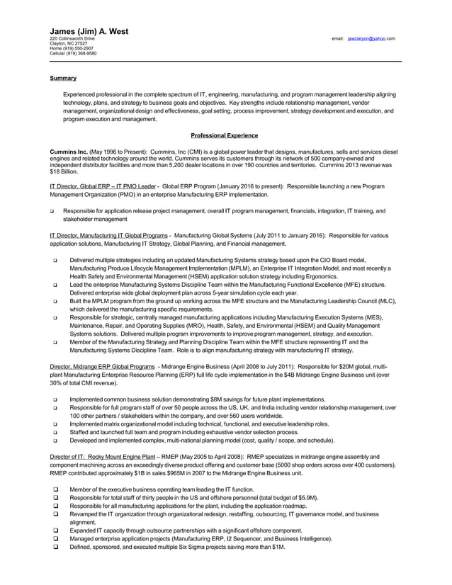 West Resume | DOC