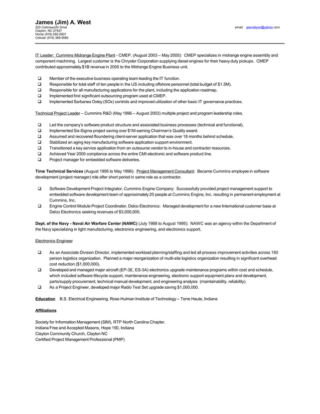 West Resume | DOC