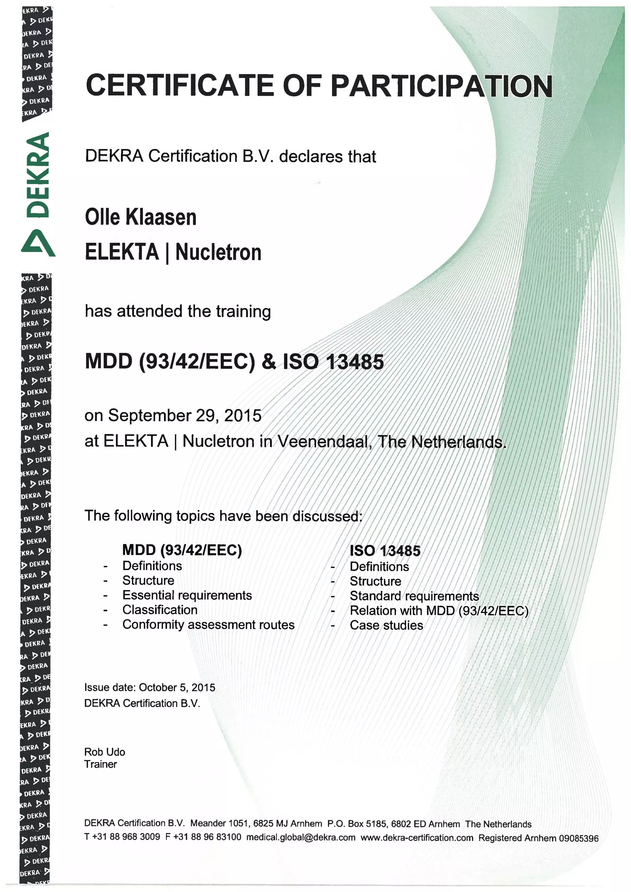 MDD and ISO 13485 | PDF