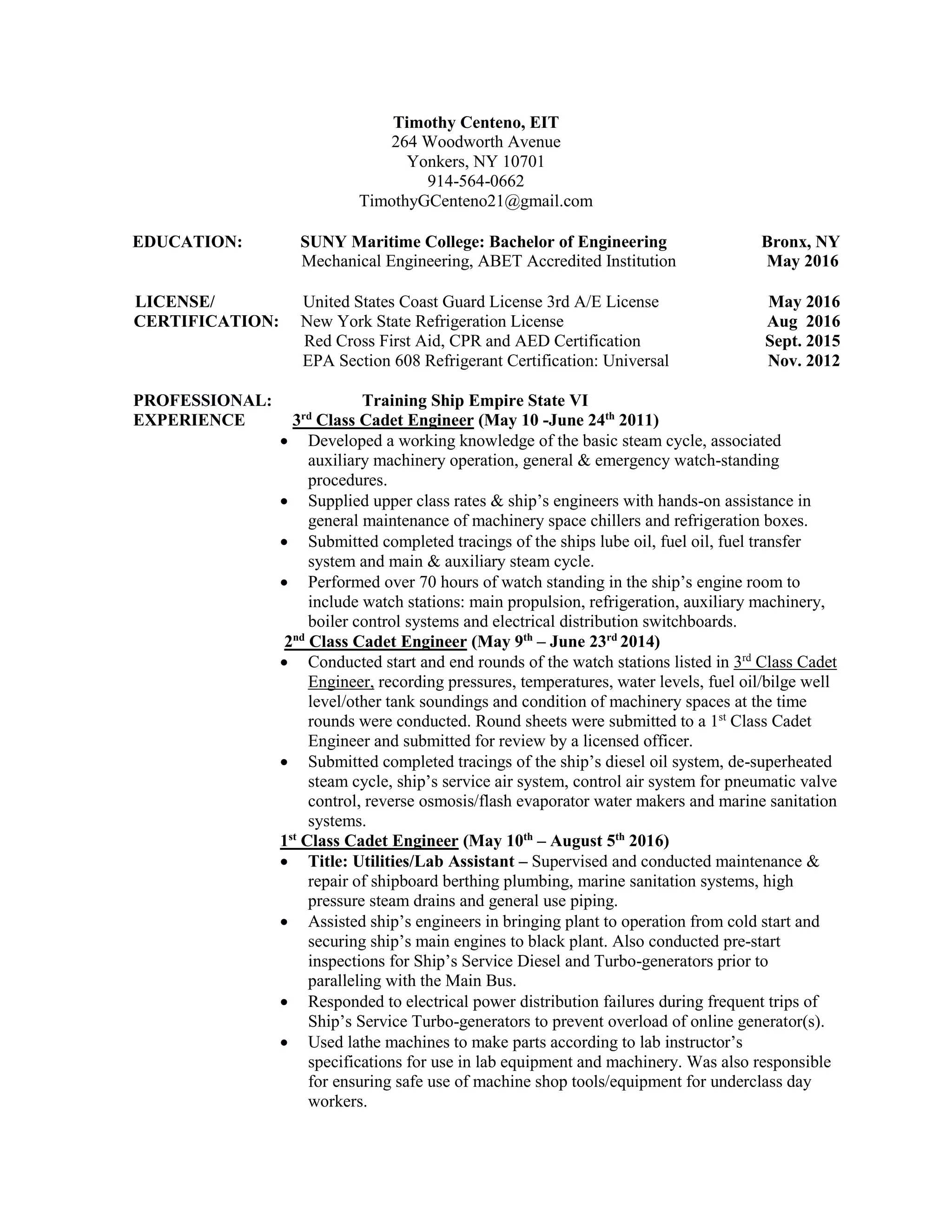 Resume Current 9-15 | PDF