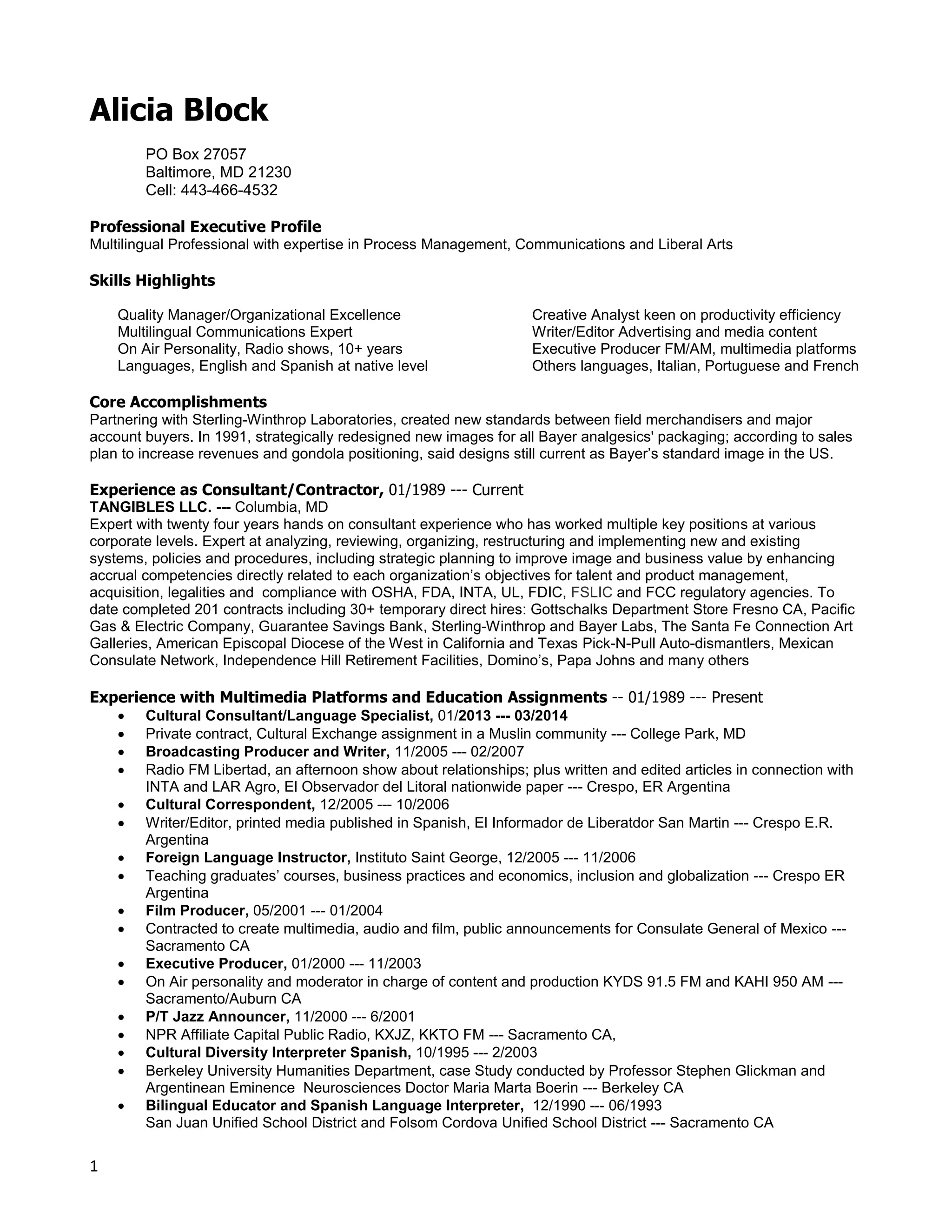 Alicia Block_Resume | PDF