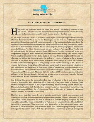 BEGETTING THE IMPARATIVE DEVIANT - TUWAKUZE AFRICA | PDF