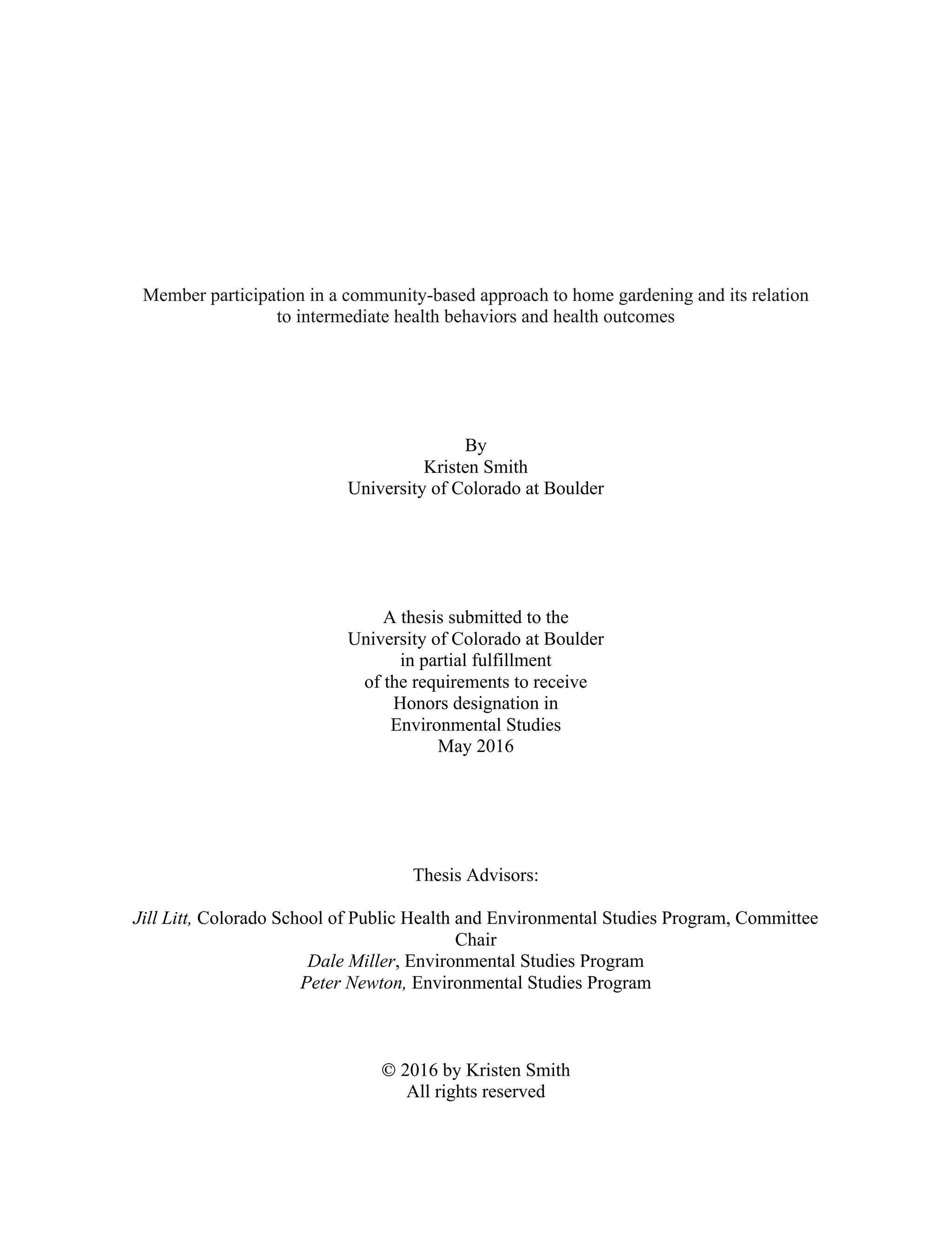 Kristen_Smith Final Thesis Draft | PDF