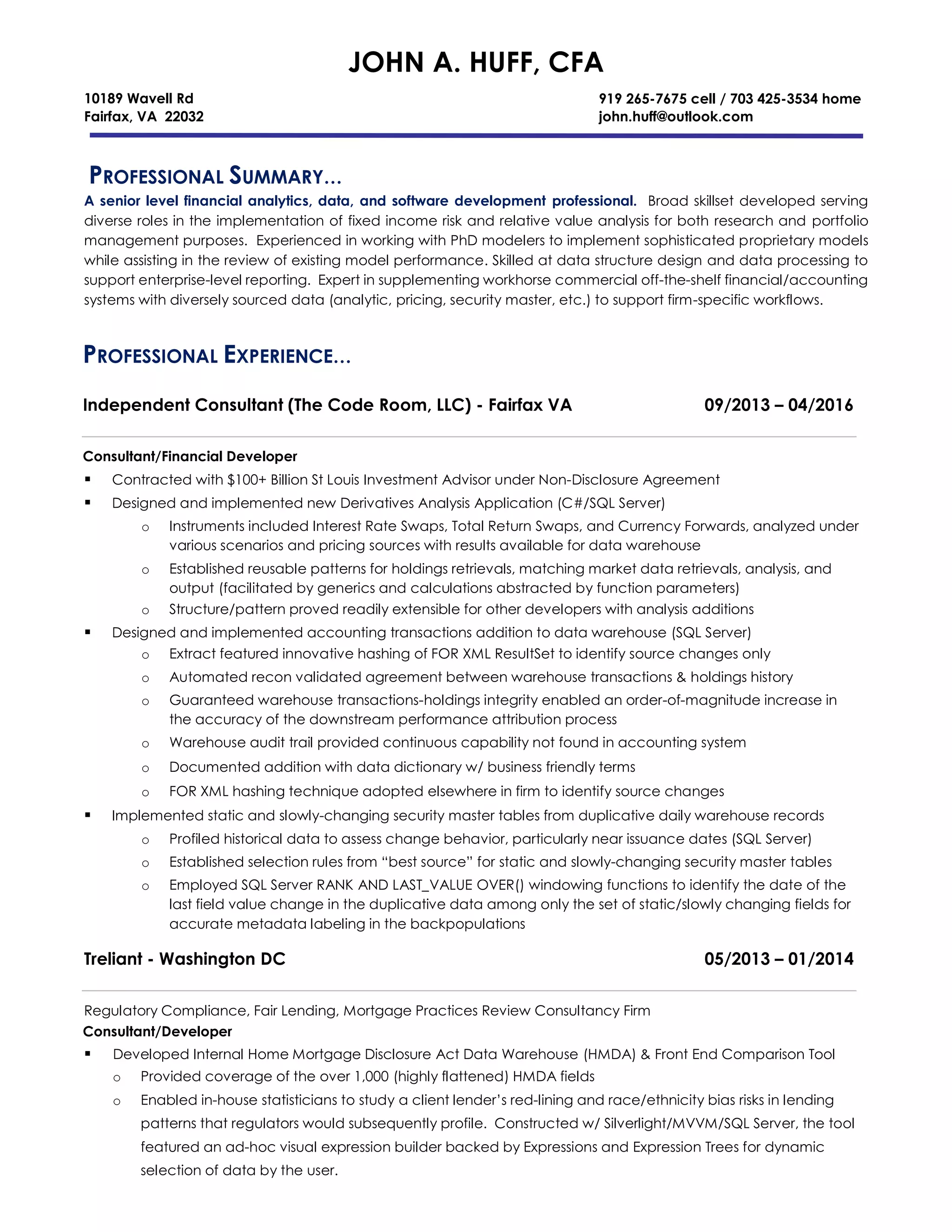 Resume_John Huff | PDF