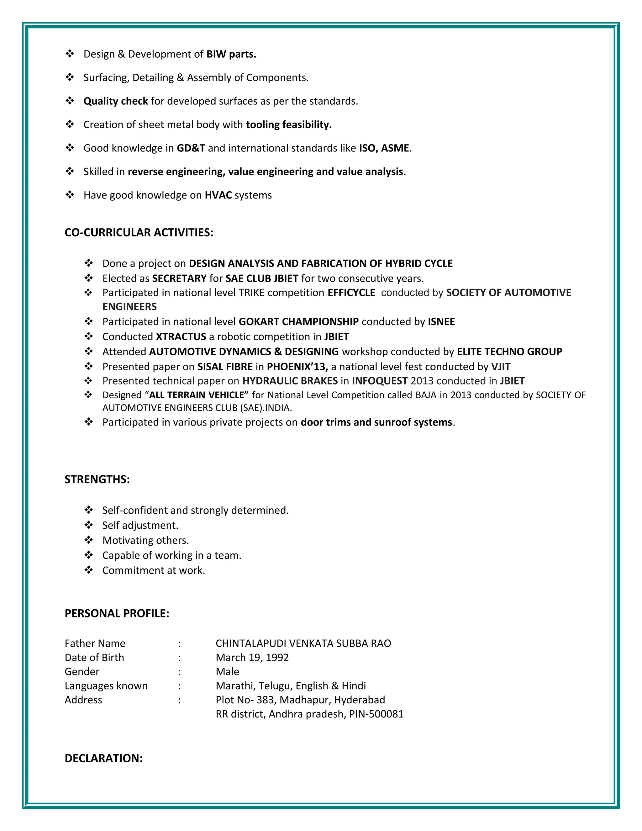pavan updated resume | PDF