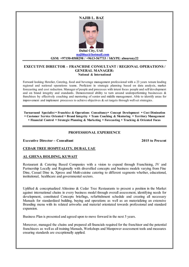 Najib Baz_CV_2015 | PDF