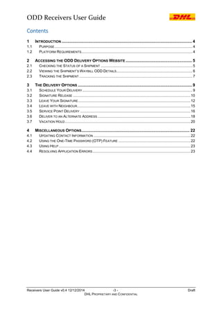 ODD Receivers User Guide v 0.4 | PDF