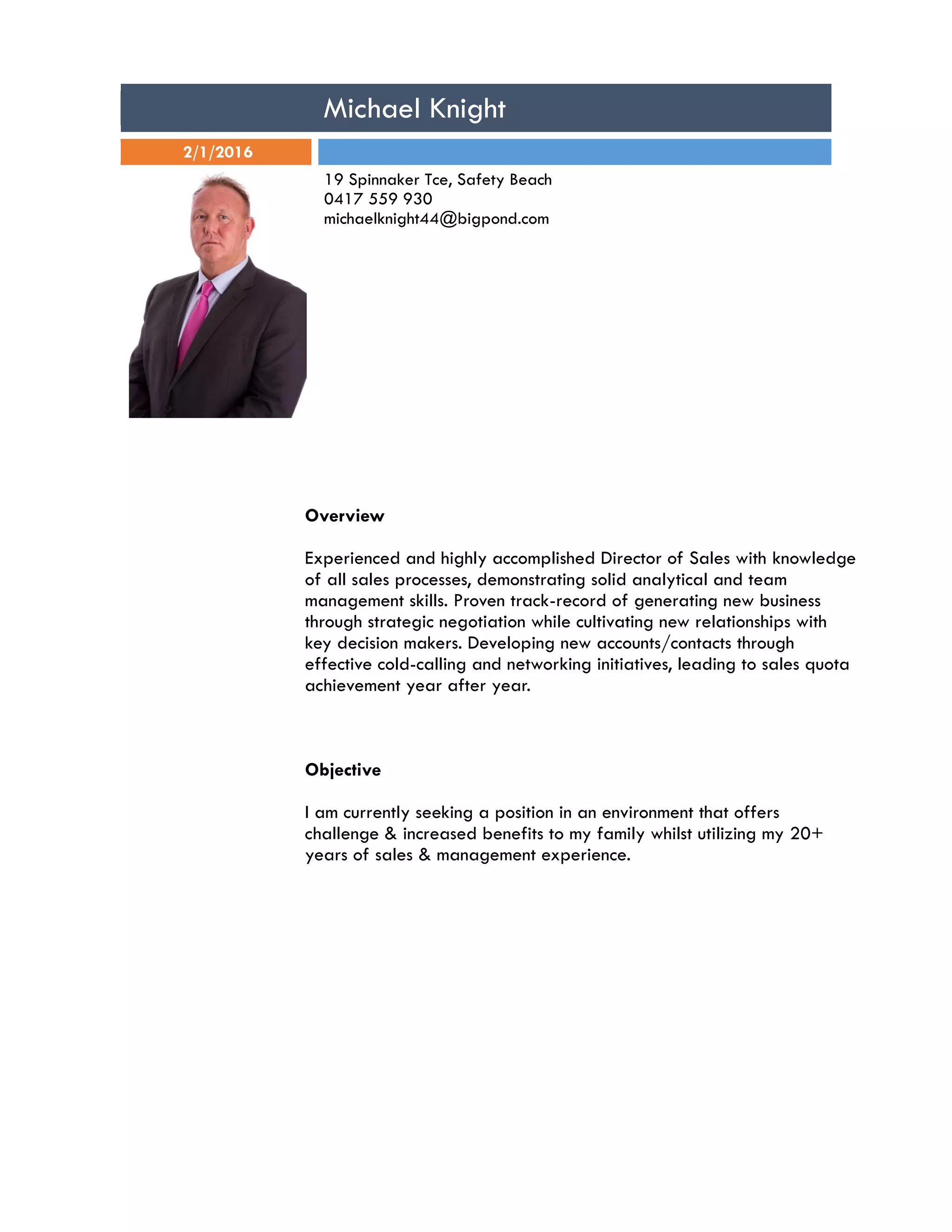 Michael Knight CV | PDF