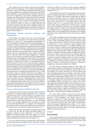 Hilton.Exergaming to improve physical and mental fitness in ASD.2015