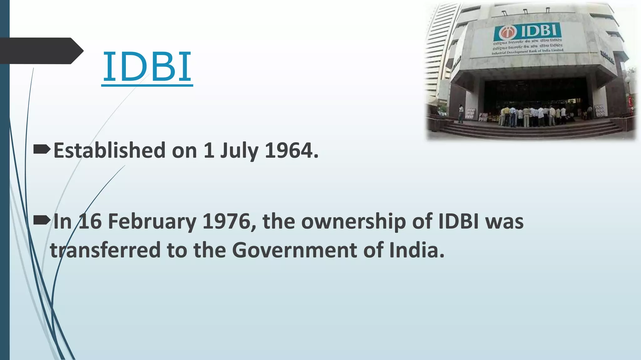 IDBI, Industrial Development Bank of India | PPTX