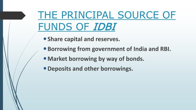 IDBI, Industrial Development Bank of India | PPTX