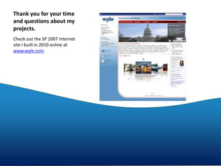 WyleSharePointSites | PPT