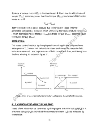 Document on Speed Control Of D.C Motors | PDF