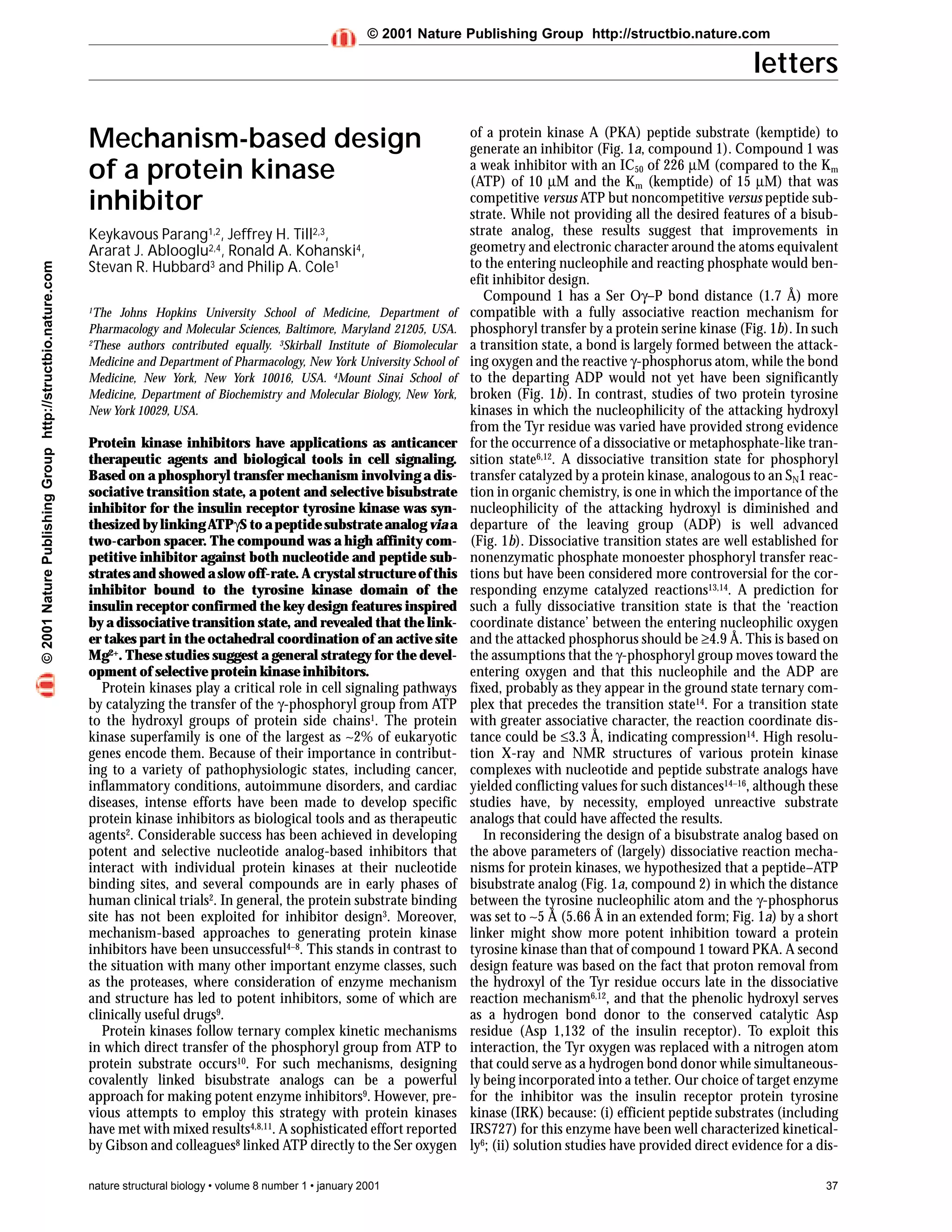 Ablooglu et al 2001 Nat Str Biol | PDF | Endocrine and Metabolic ...