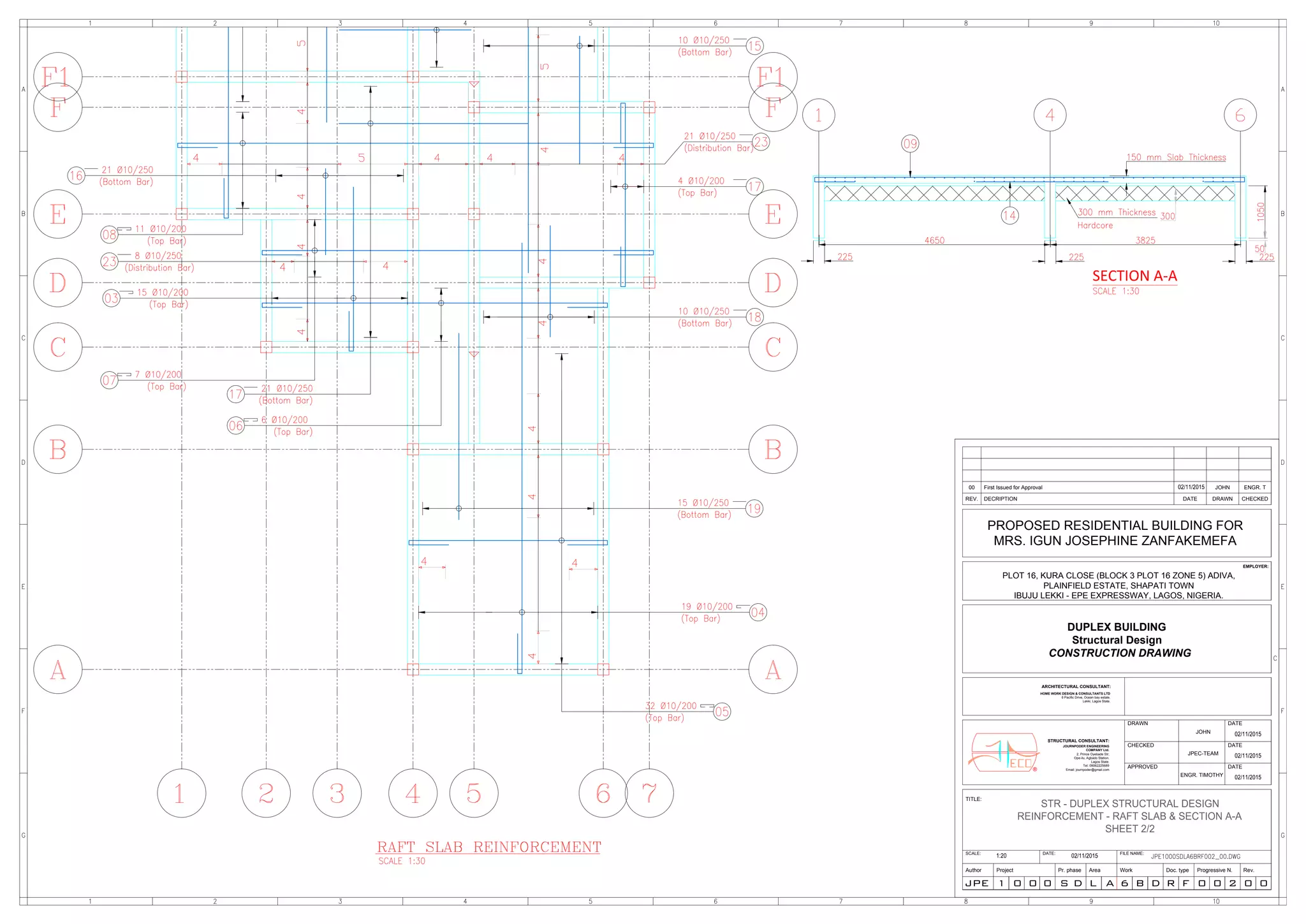 JPE1000SDLA6BRF002_00-RAFT SLAB REINFORCEMENT(7) | PDF
