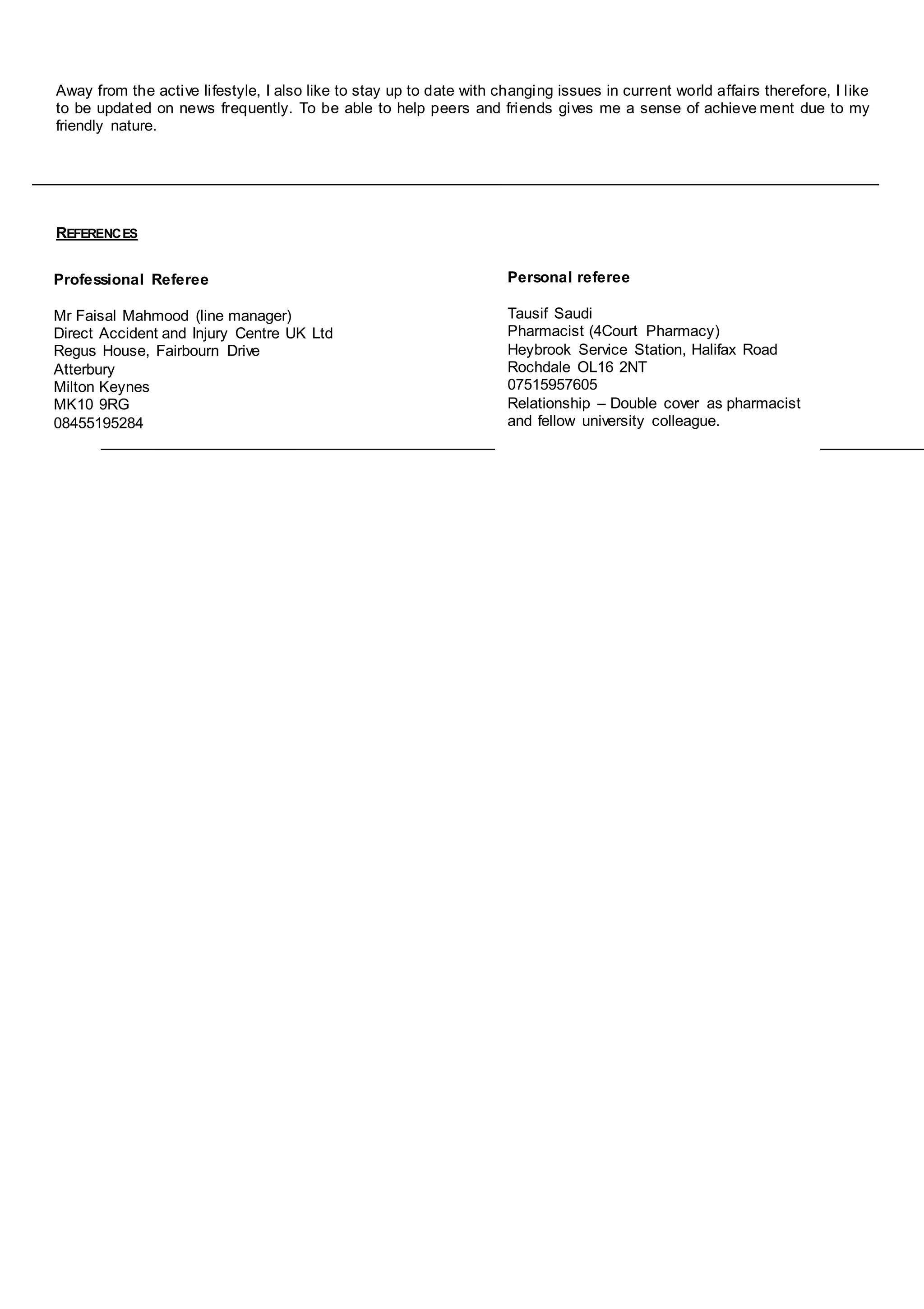 Mubarak Issop CV | PDF