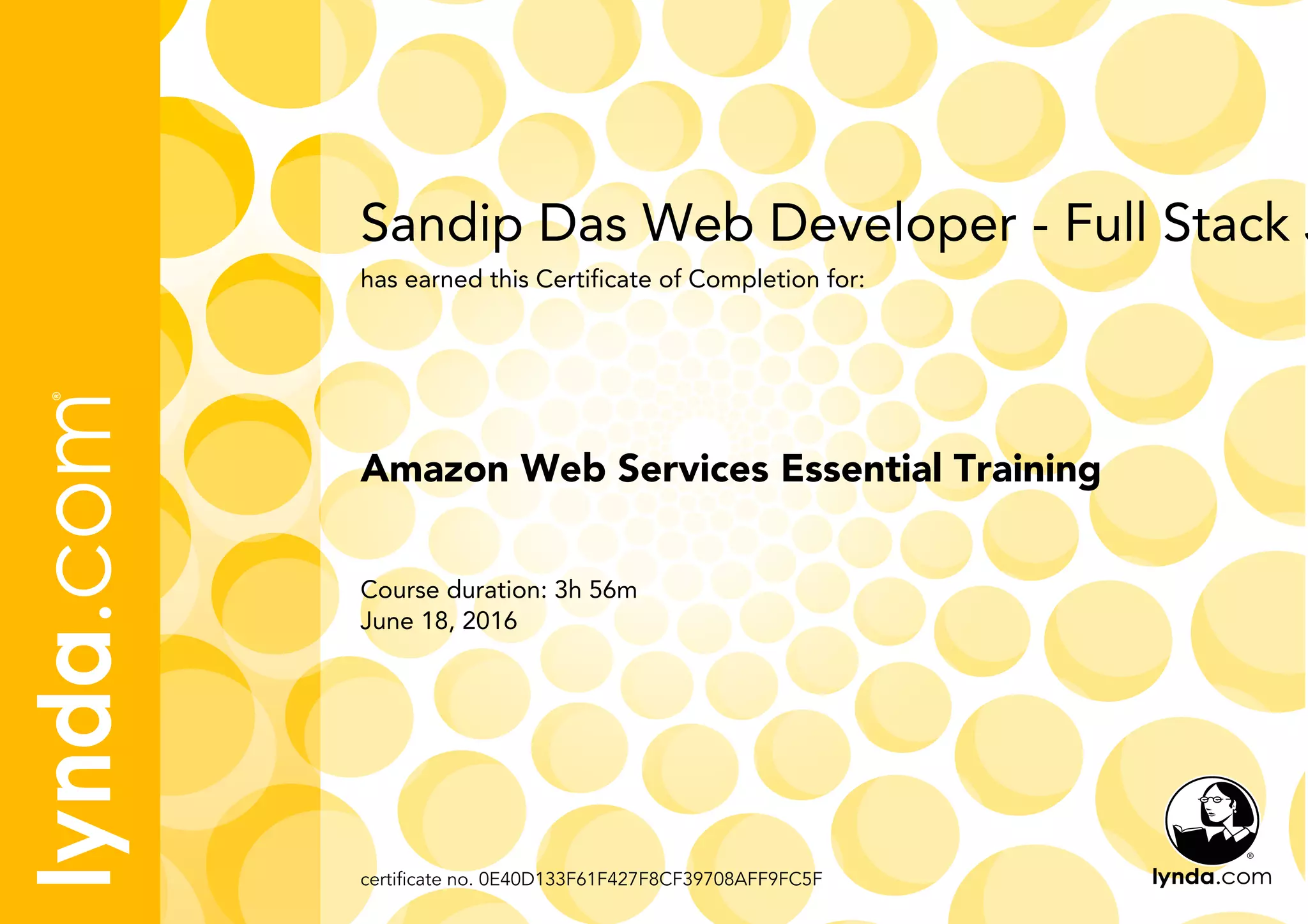 AmazonWebServicesEssentialTraining_CertificateOfCompletion | PDF
