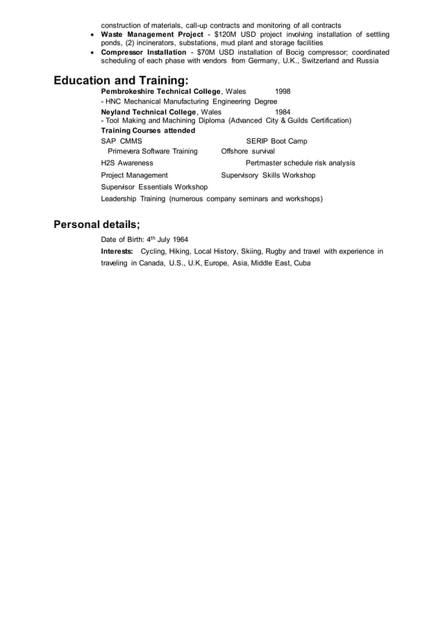 James L Harris CV | PDF