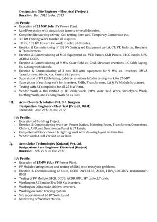 Resume- Plant Manager- Harish | PDF