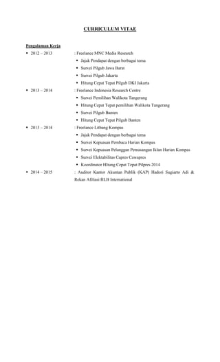 CV ERZALINA PDF | PDF