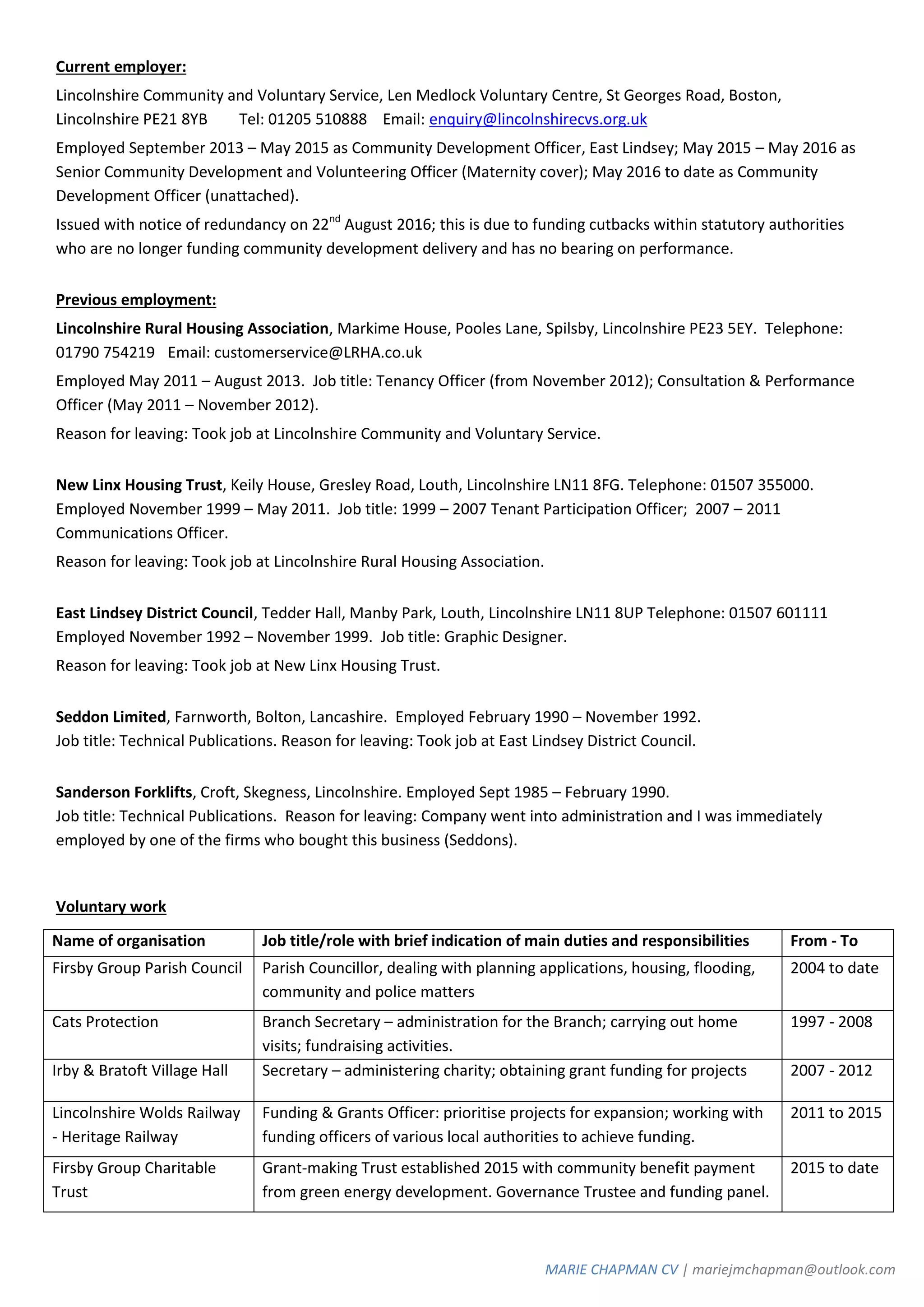 MC CV August 2016 | PDF