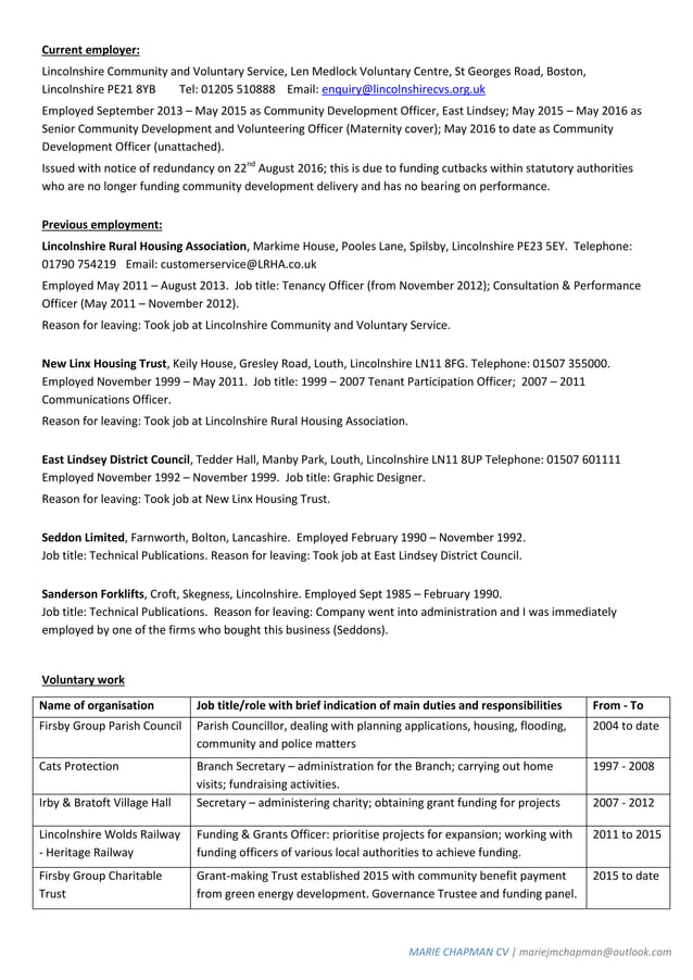 MC CV August 2016 | PDF