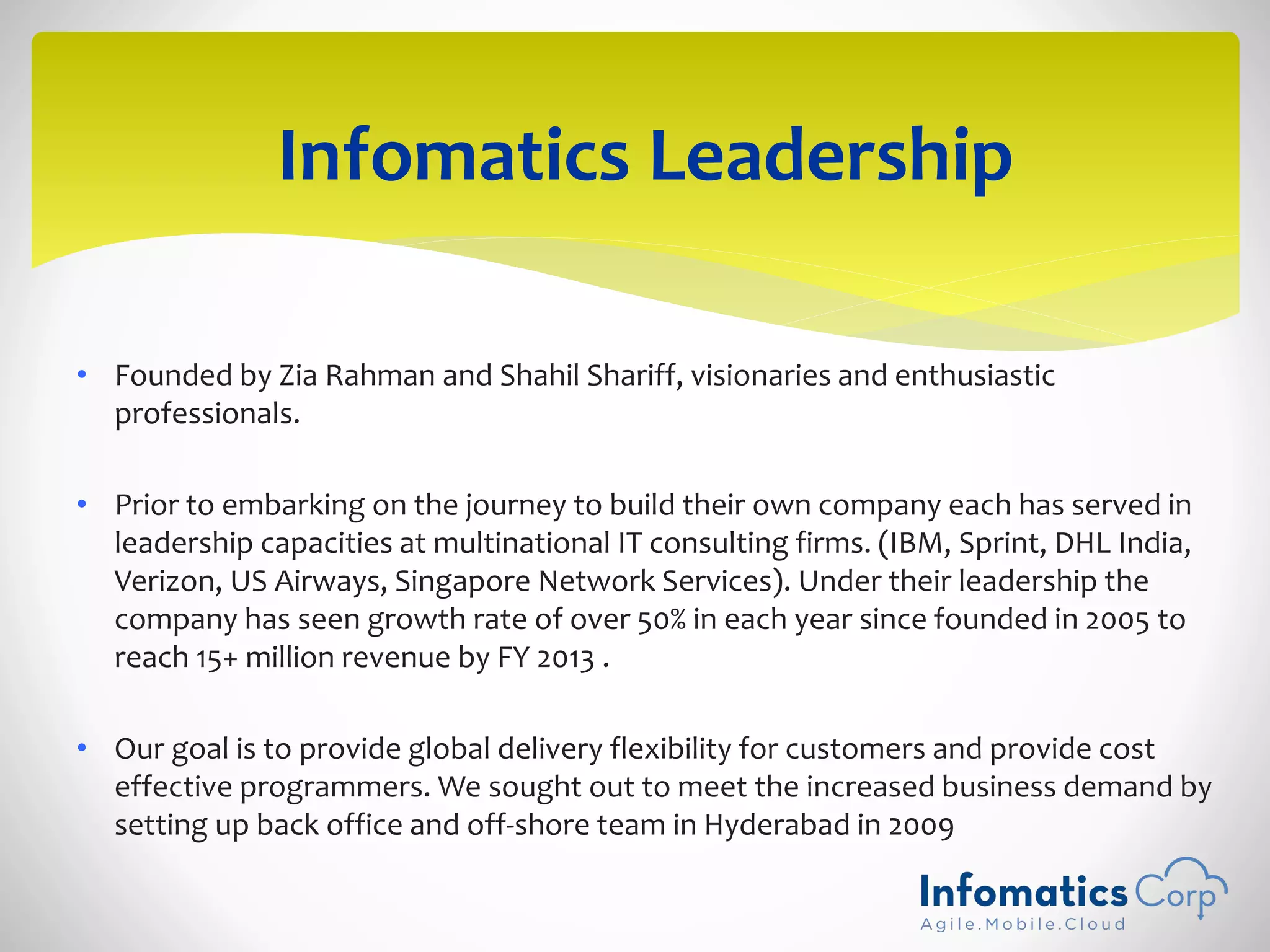 InfomaticsPresentation_Oct2014 | PPTX | Information Services Industry | Industries