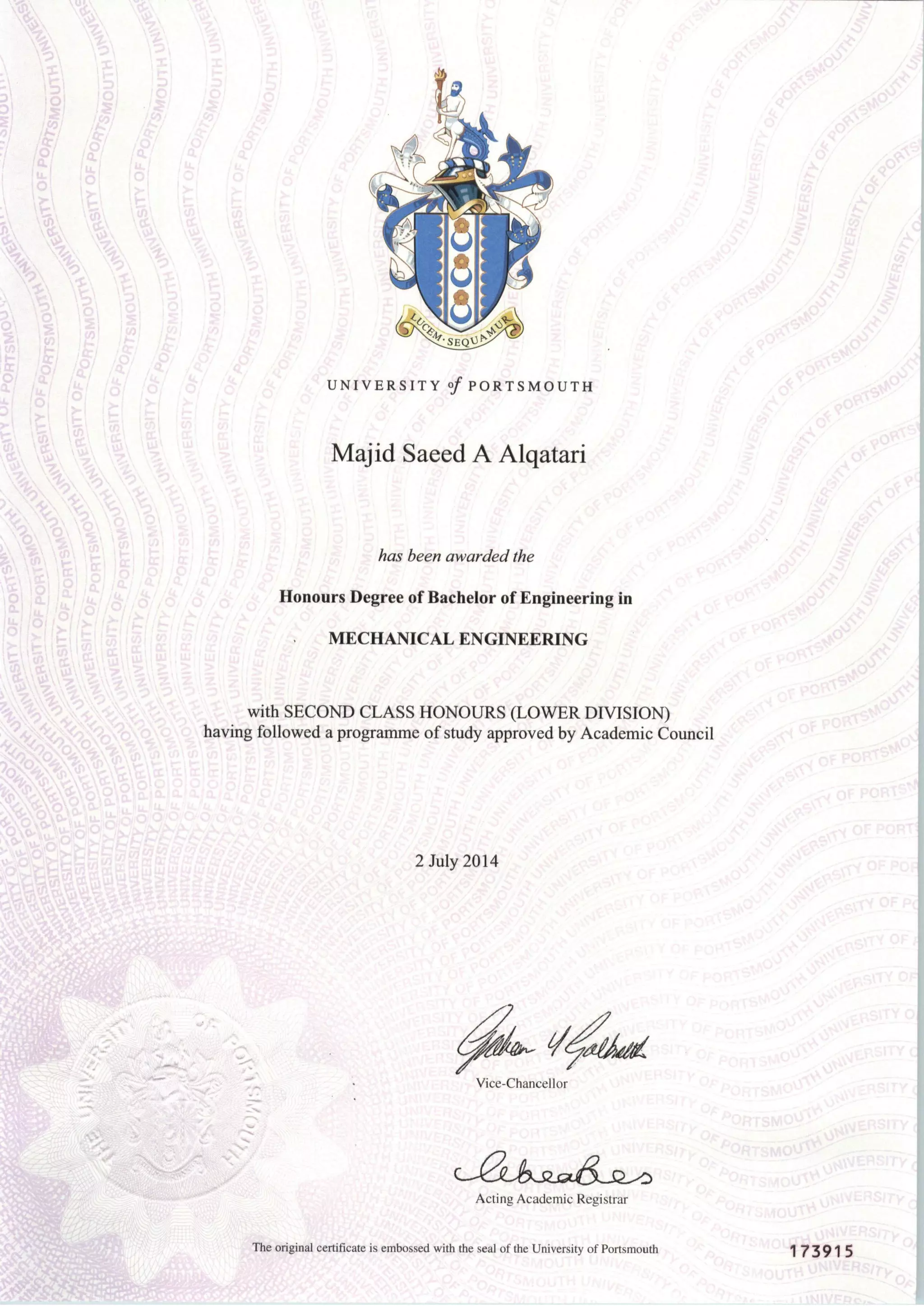 Beng Certificate | PDF