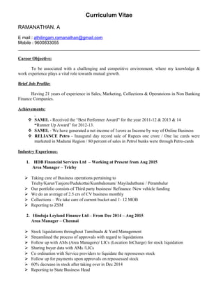 Ramanathan A - CV | DOC