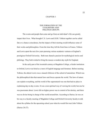 The Inklings. J.R.R. Tolkien and C.S. Lewis Collectively Provide ...