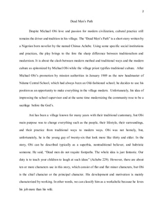 DEAD MEN'S PATH | DOCX