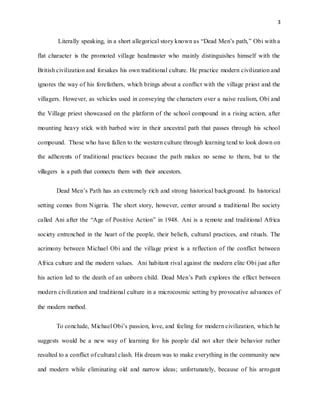 DEAD MEN'S PATH | DOCX